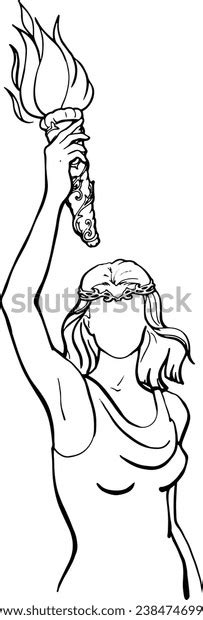 Man Woman Holding Torch Over 44 Royalty Free Licensable Stock Illustrations Drawings