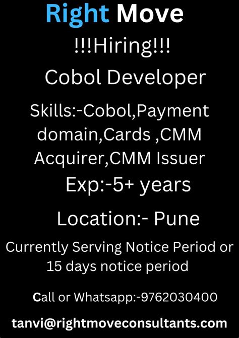 Tanvi P On Linkedin Cobol Developer Unix Linux Shellscripting Payment Cards Hiringnow