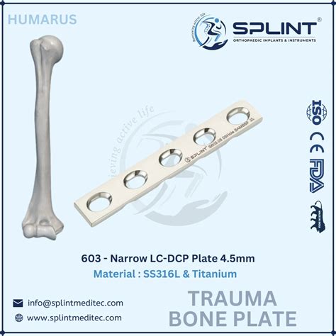 Titanium Narrow Lc Dcp Plate 45mm At Rs 7625 In Rajkot Id 2853604899230