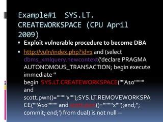 New And Improved Hacking Oracle From Web Apps Sumit Sidharth PDF Web Development Internet