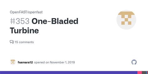 One Bladed Turbine · Issue 353 · Openfastopenfast · Github