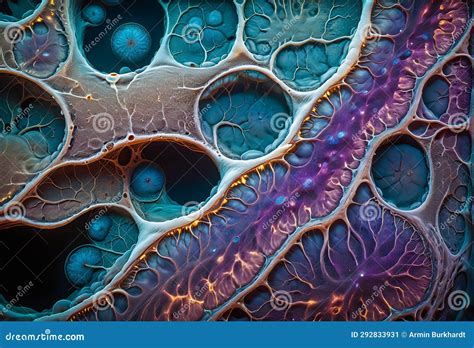 Under The Microscope Cell Structures Stock Illustration Illustration