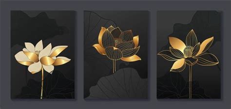 کاغذ دیواری طلایی لوکس پس زمینه مشکی و طلایی طرح هنر دیوار کوه با رنگ