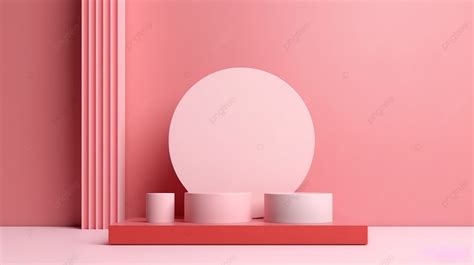 제품 디스플레이에 완벽한 기하학적 모양의 연단이 있는 3d 렌더링된 분홍색 배경 장면 배경 분홍색 연단 3d 장면 배경 일러스트 및 사진 무료 다운로드 Pngtree
