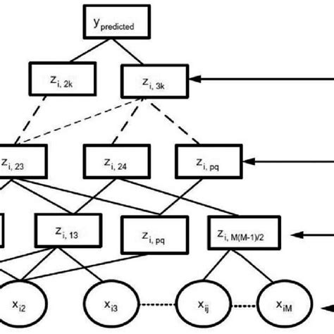 Schematic Of Self Organizing Algorithm With M Inputs And K Layers