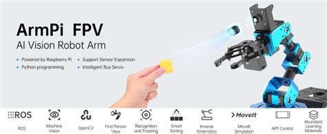 Hiwonder Armpi Fpv Ai Vision Ros Robotic Arm Support Python Advanced
