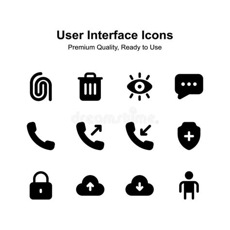 take a look at this visually perfect pack of user interface icons stock