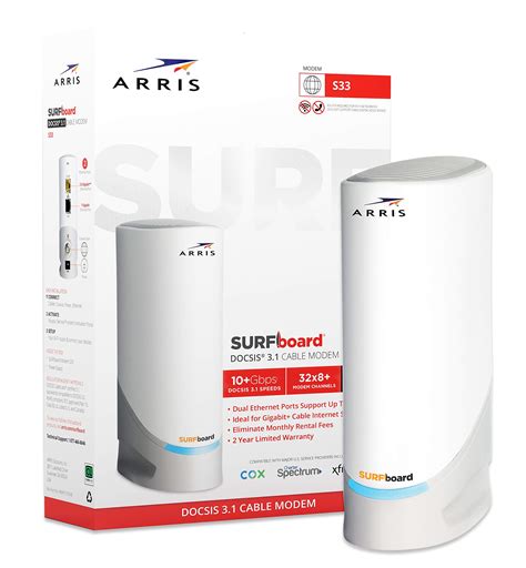 Buy ARRIS Surfboard S DOCSIS Multi Gigabit Cable Modem Pairs With Any Wi Fi Router