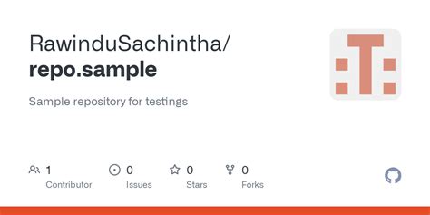 Github Rawindusachinthareposample Sample Repository For Testings