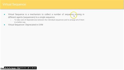 Course Uvm In Systemverilog 3 L82 What Is Uvm Virtual Sequences Youtube