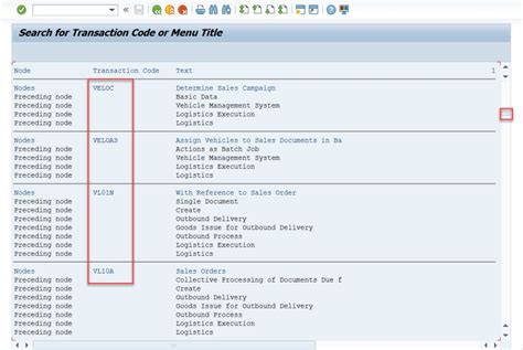 Tx Searchsapmenu Sapcodes