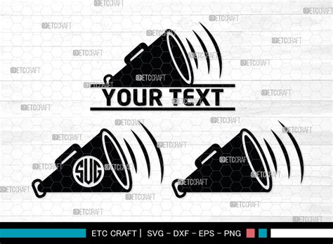Cheer Megaphone Monogram Graphic By Pixel Elites · Creative Fabrica