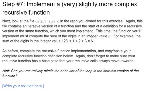 Solved Step 7 Implement A Very Slightly More Complex
