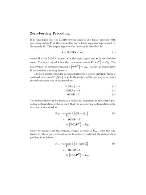 3 zero forcing precoding pdf algorithms applied mathematics
