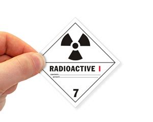 Dot Radiation Shipping Labels Class 7 Radioactive I Ii And Iii