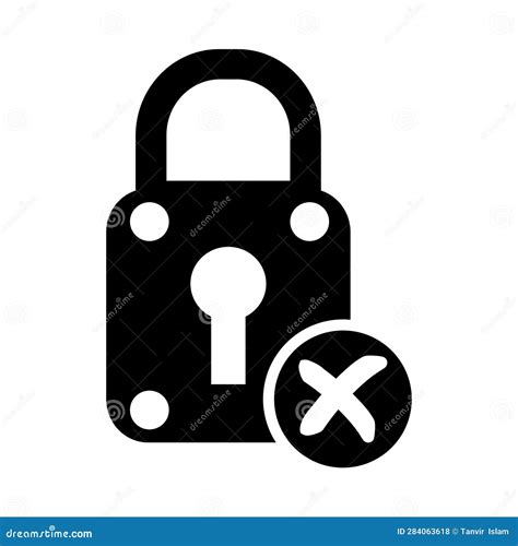 Remove Lock Icon Stock Vector Illustration Of Designed 284063618