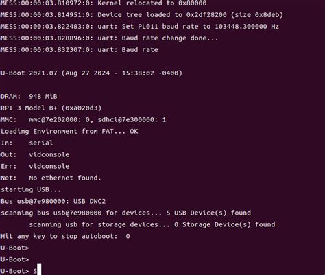Raspberrypi 3b U Boot Loaded Kernel And Devicetree With Workable