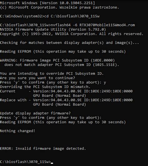 VBIOS Flash On This Pc Card Hits Power Limit Quick And As Far As I Measured In An Acer
