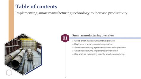 Table Of Content Implementing Smart Manufacturing Technology To Increase Productivity Pictures