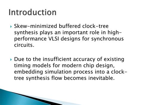 Ppt Fast Timing Model Independent Buffered Clock Tree Synthesis