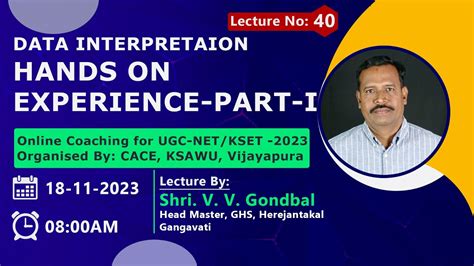 Data Interpretation Hands On Experience Part 01 Ugc Netkset 2023 Paper 1 Lecture 40