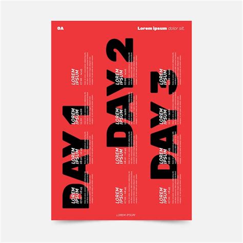 Free Vector Three Days Event Programming Poster Template
