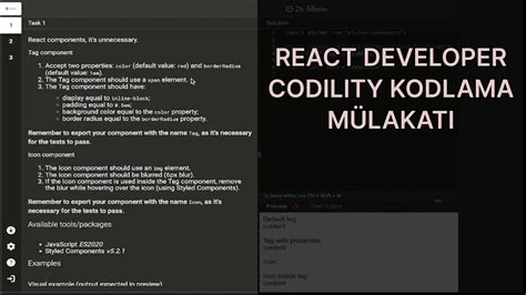 Codility React Mülakat Sorusu Yapamadim Youtube