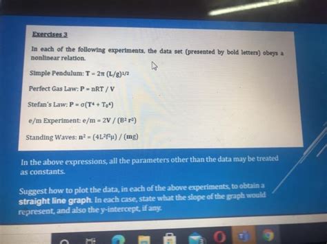 solved exercises 3 in each of the following experiments the