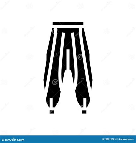 Harem Pants Clothes Glyph Icon Vector Illustration Stock Illustration