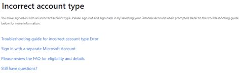 Azure Dev Tools For Teaching Incorrect Account Type Error Information Technology Services
