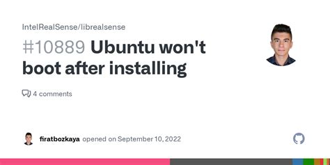 ubuntu won t boot after installing · issue 10889 · intelrealsense