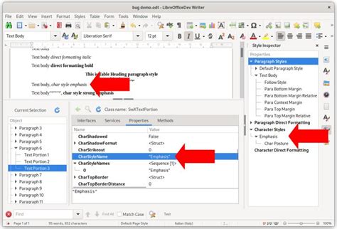 macro to search for a character style english ask libreoffice