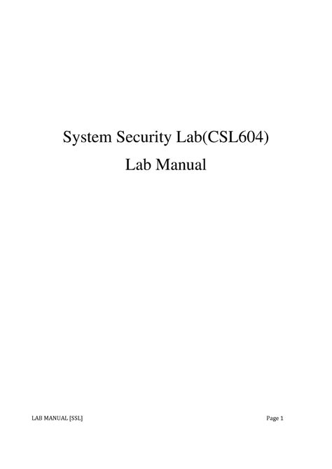 css labmanual css lab manual system security lab csl604 lab manual
