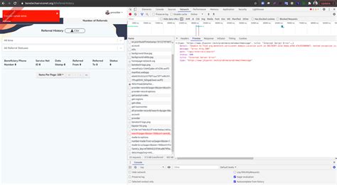 Internal Server Error Is Thrown After We Go To The Beneficiary History