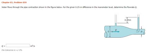 Solved Chapter Problem Water Flows Through The Pipe Chegg Com
