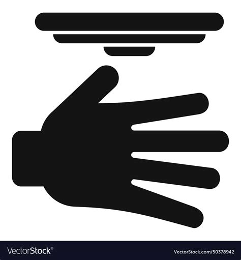Fast Palm Scanning Icon Simple Board Code Vector Image
