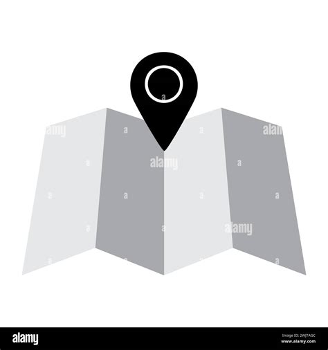 Pointer With A Pointer Map Icon Vector Map Icon With Pin Pointer