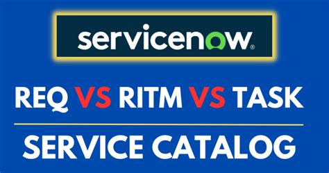Difference Between Request Ritm And Task In Service Catalog