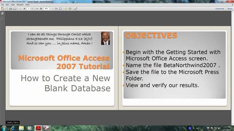 Access 2007 Tutorial How To Create A New Blank Database Youtube