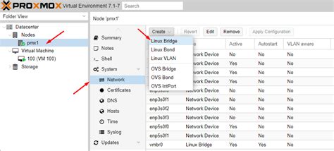 Proxmox Network Configuration Add Ethernet Bridge Sezer In