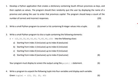 Solved 1 Develop A Python Application That Creates A