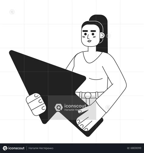 Female User With Arrow Cursor Illustration Free Download Design