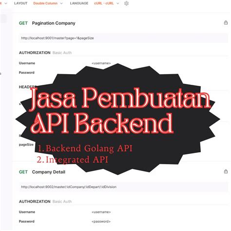 Jasa Pembuatan API Backend