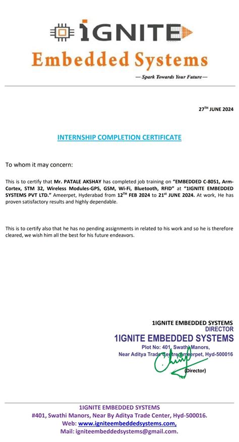 Patale Akshay On Linkedin Internshipcompletion Embeddedsystems Embeddedc Linux
