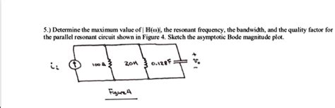 5 Determine The Maximum Value Of Hω The Resonant Frequency The
