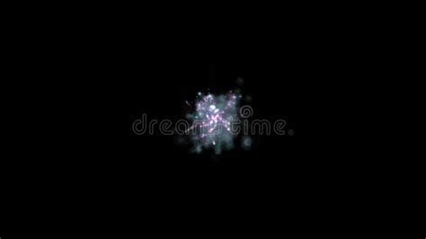 abstract pulsating glow element from particles and dots explosion