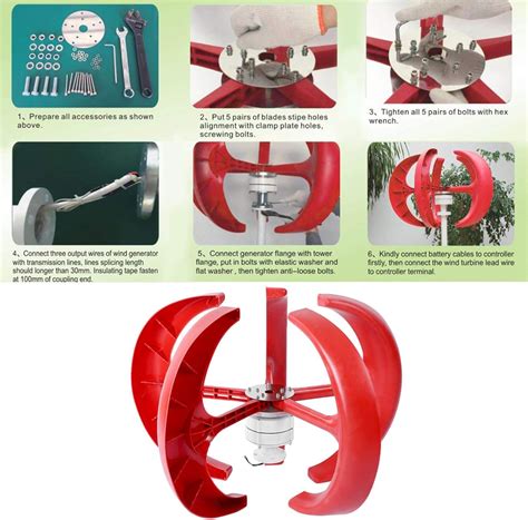 Topincn Kit Generador De Turbina Eólica 600 W 12 V Turbina Eólica