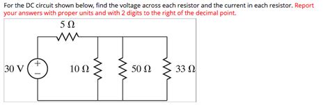 Solved For The Dc Circuit Shown Below Find The Voltage