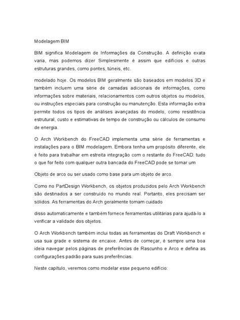 Manual Freecad 0 18 Português Modelagem Bim Pdf Bim Science