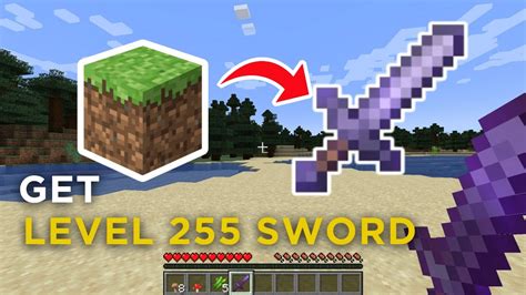 How To Get Level 255 Sharpness Sword In Minecraft 1215 Update Youtube